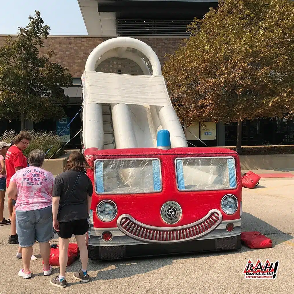 14 Foot Giant Inflatable Firetruck Slide | Record-A-Hit Entertainment