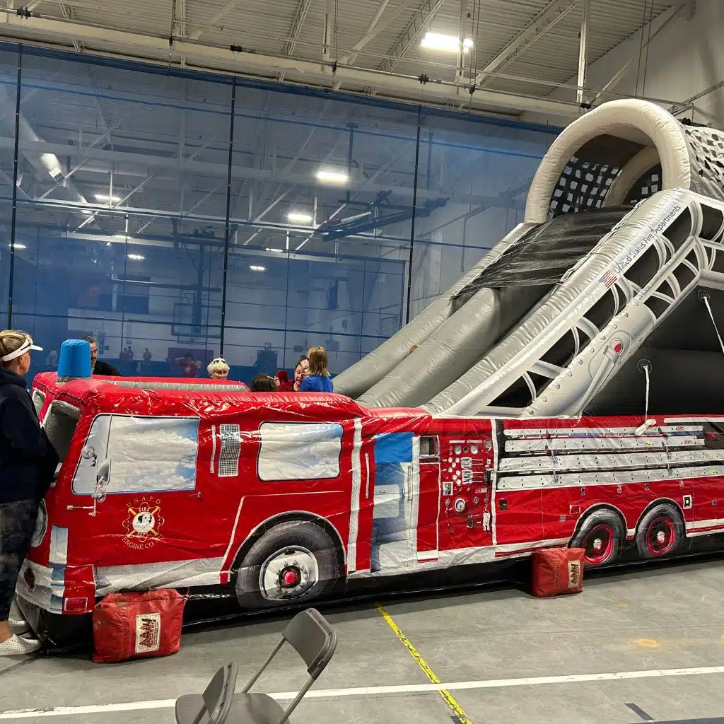 14 Foot Giant Inflatable Firetruck Slide | Record-A-Hit Entertainment