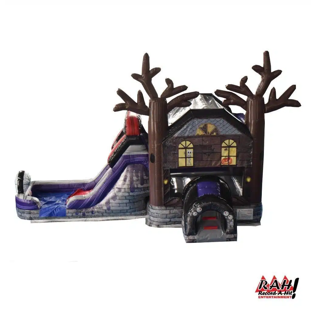 Haunted House Bounce House with Slide Combo | Record-A-Hit Entertainment