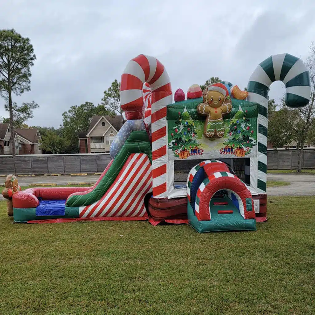 Candy Cane Bounce House with Slide Combo | Record-A-Hit Entertainment