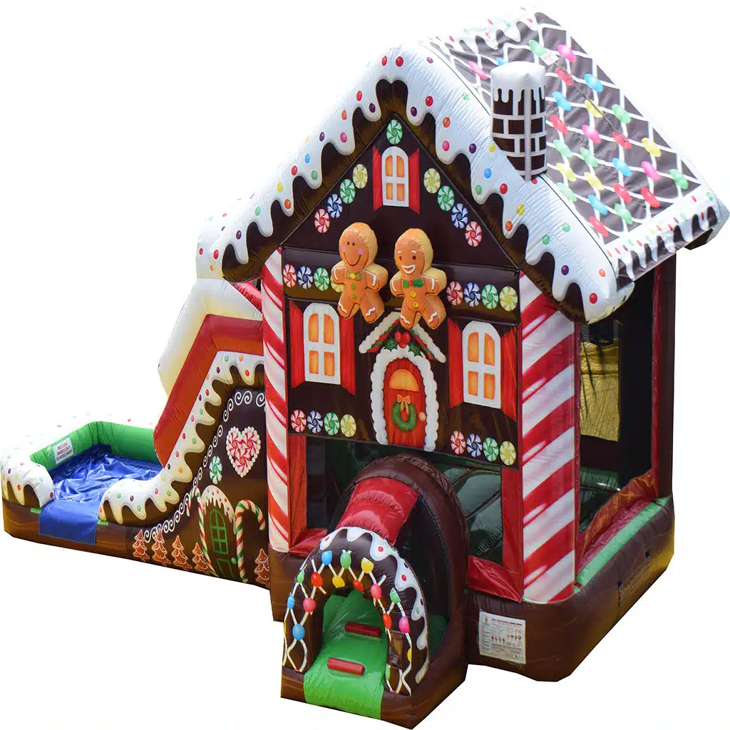 Gingerbread Bounce House/Double Lane Slide Combo | Record-A-Hit ...